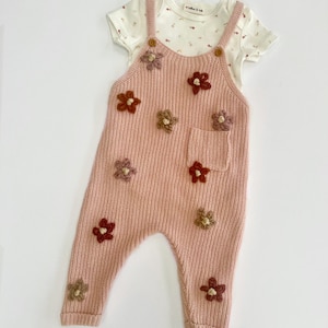 Hand Embroidered Baby Overalls Set - Etsy