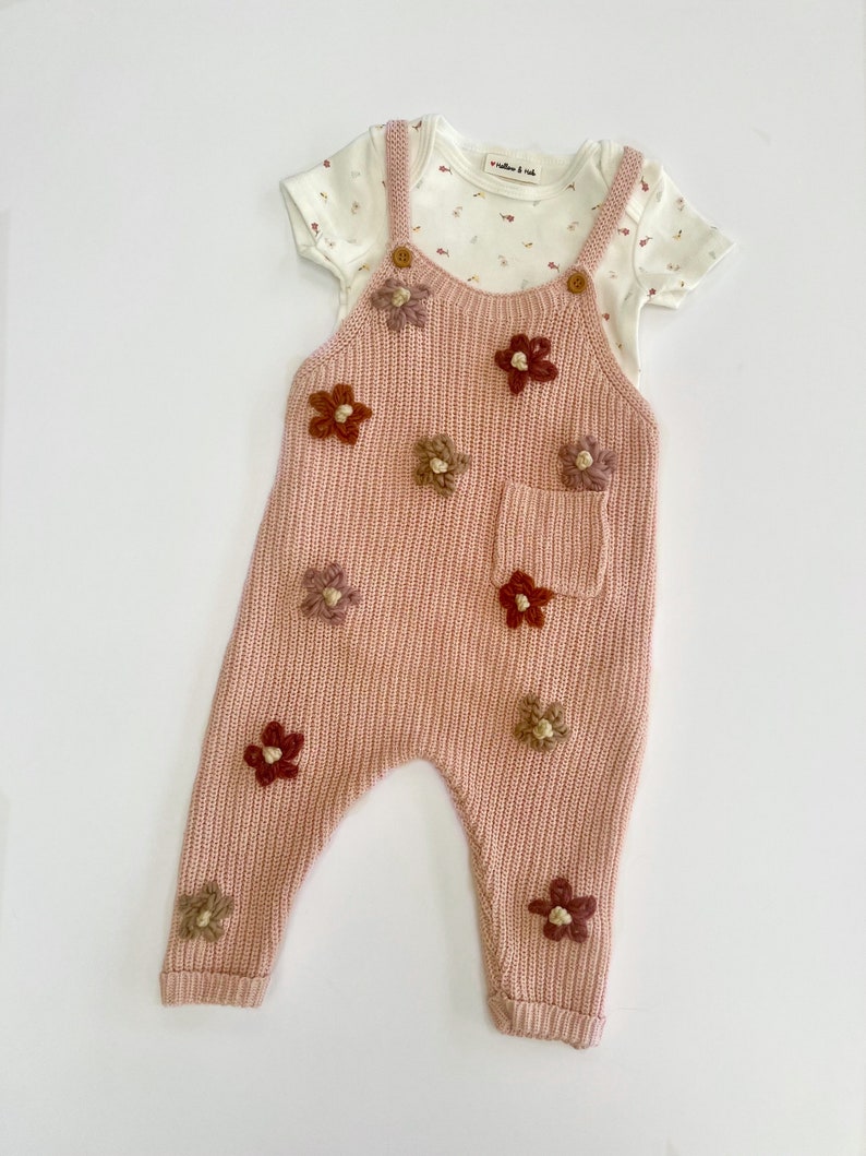 Hand Embroidered Baby Overalls Set - Etsy