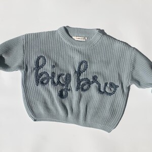 Hand Embroidered Big/little Sister/brother Sweater: Recycled Yarn - Etsy