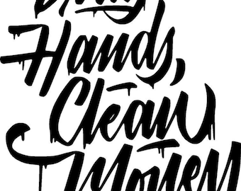 Dirty Hands Clean Money Decal Car Decal Truck Decal Cool - Etsy