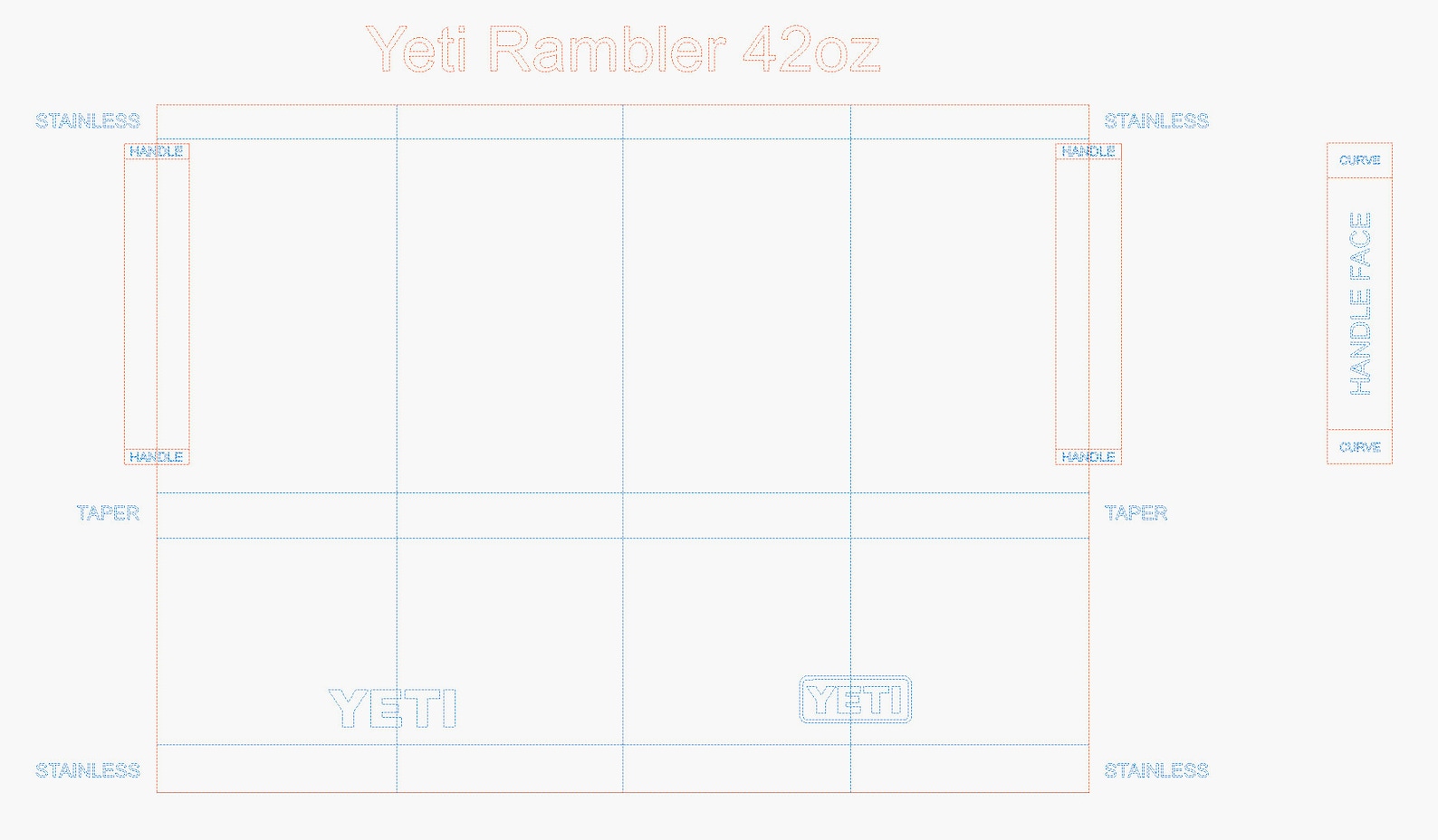 Yeti Rambler Straw Mug Template—42oz Laser-ready—svg—instant Download ...