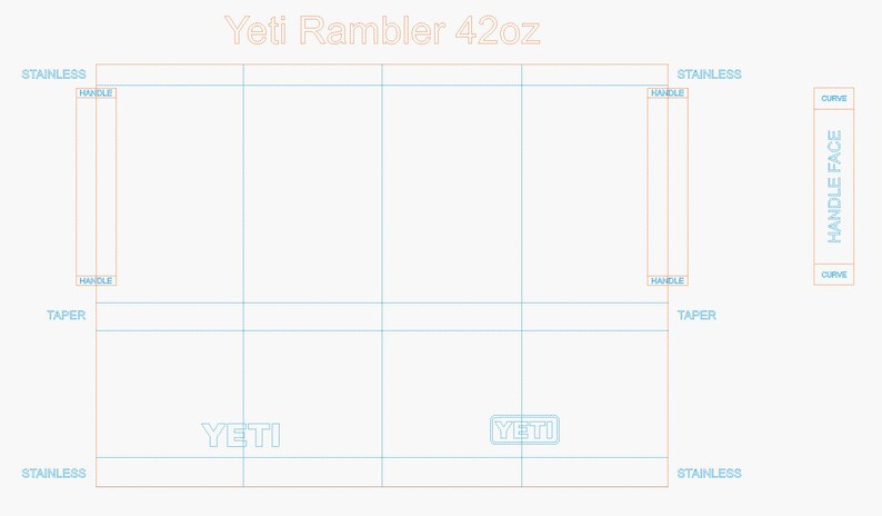 Yeti Rambler Straw Mug Template—42oz Laser-ready—svg—instant Download ...