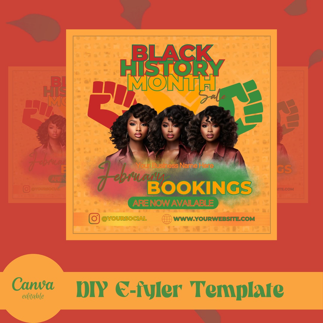 Black History Month Flyer, BHM Flyer, Canva Flyer, Sale Flyer,instagram ...