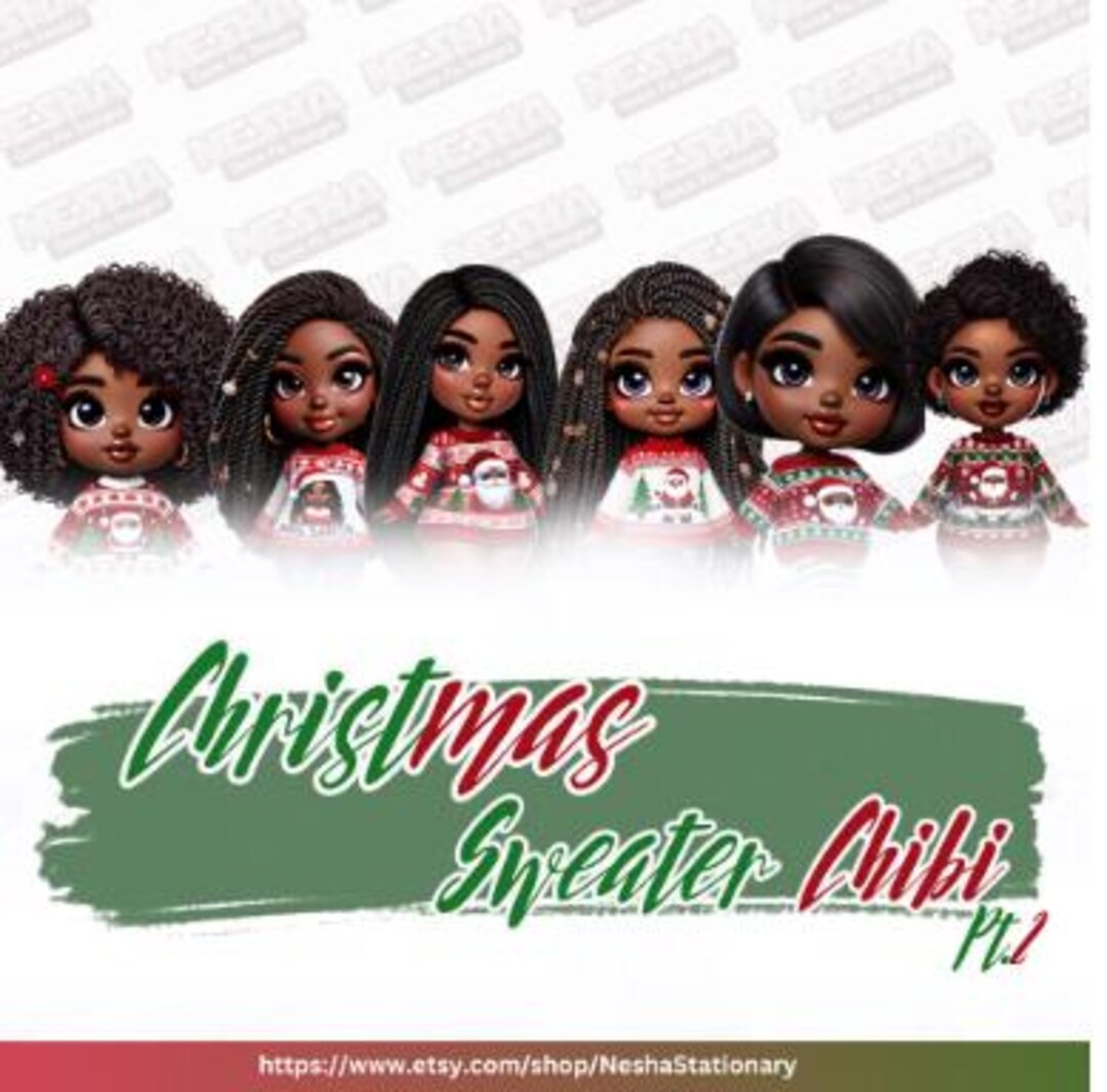 Holiday Chibi Clipart - Etsy