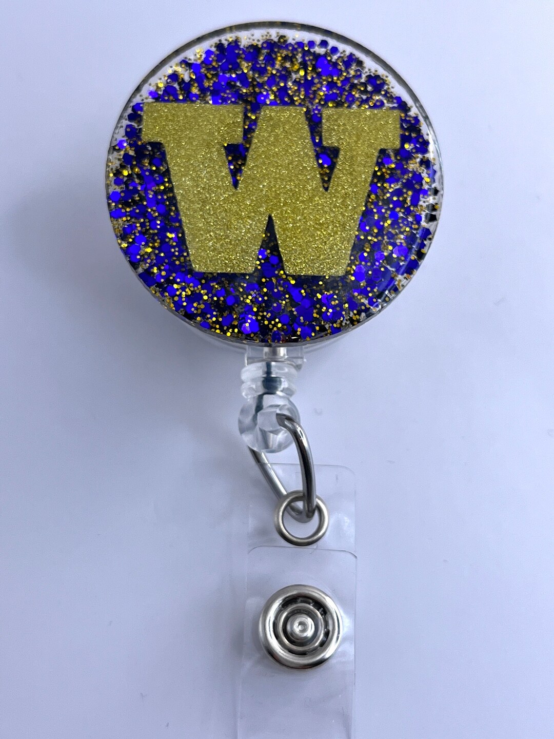 University of Washington Huskies Retractable ID Badge Holder, Badge ...