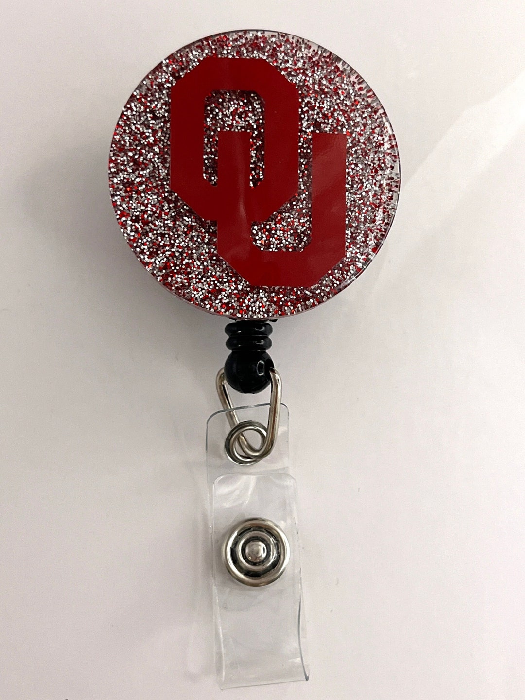 The University of Oklahoma Sooners Retractable ID Badge Holder, Badge ...
