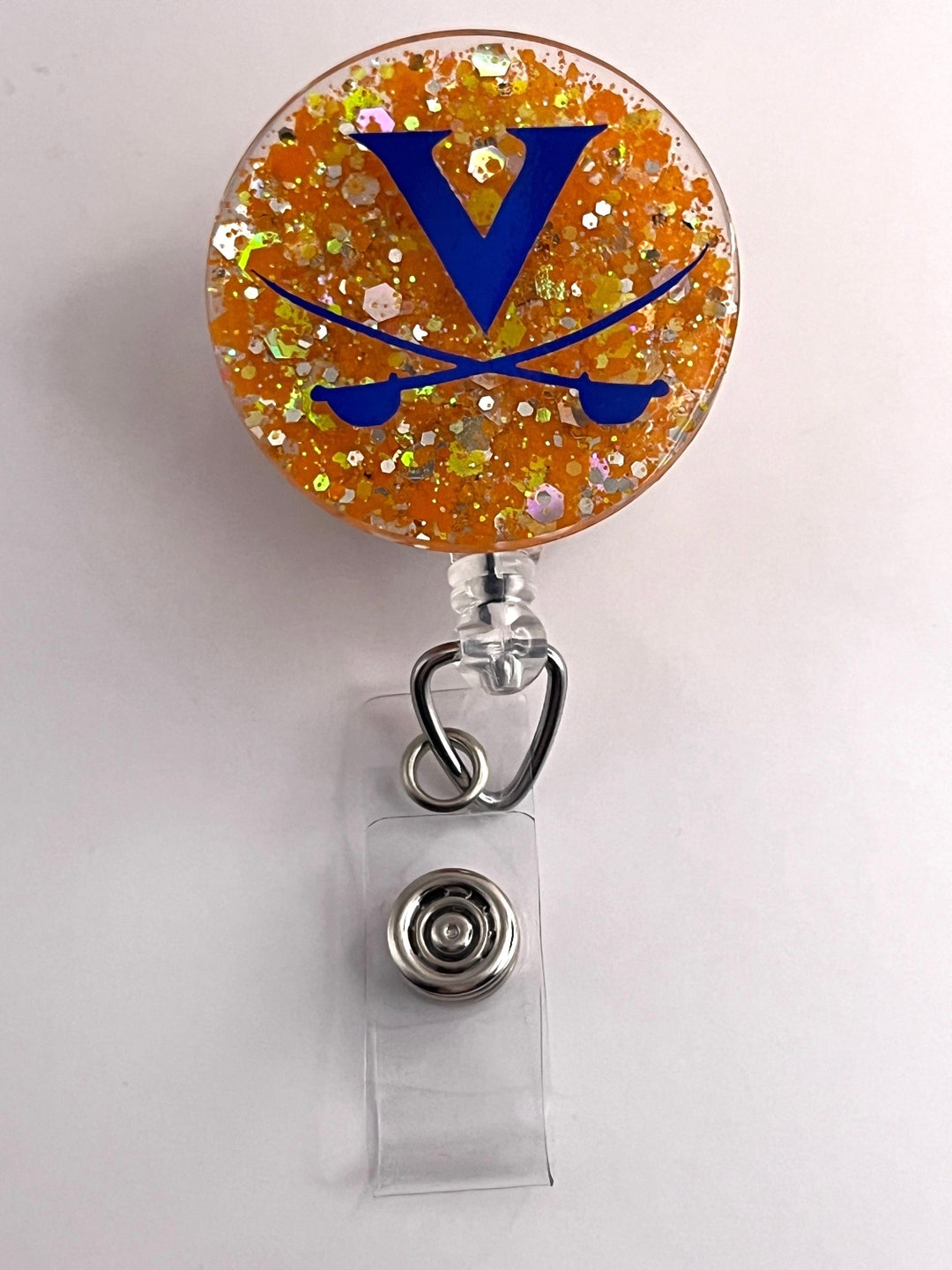 University of Virgina Cavaliers, Retractable ID Badge Holder, Badge ...