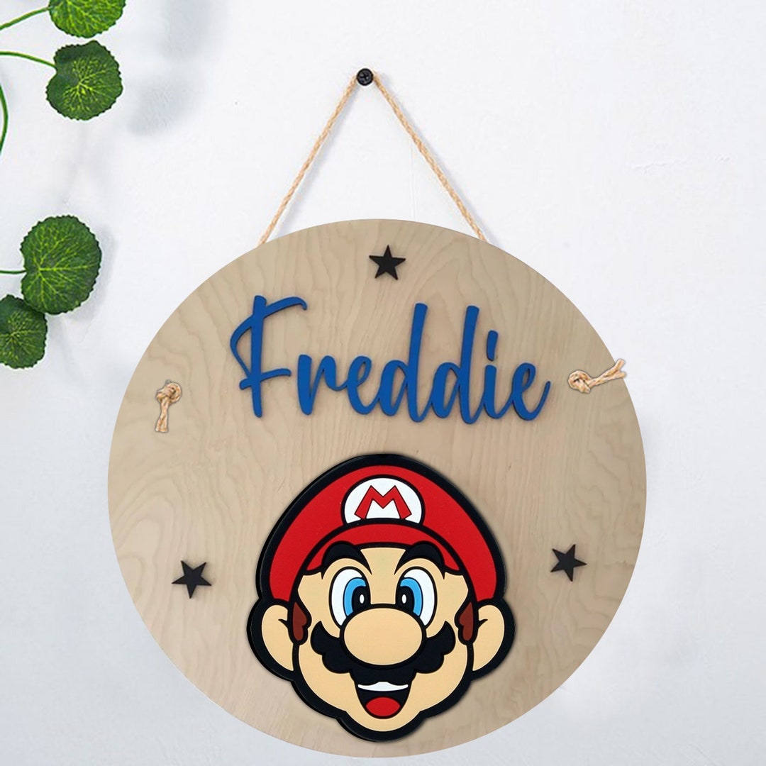 Señal de nombre de Super Mario personalizada señal de nombre - Etsy México