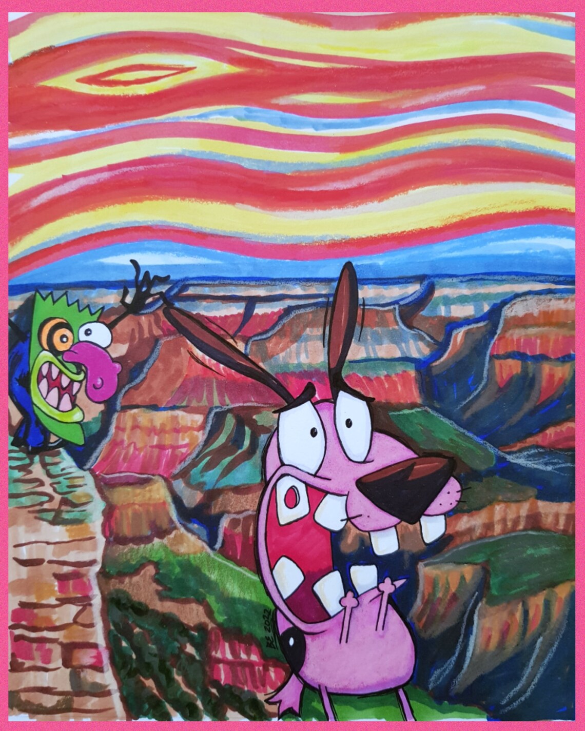 Scared Purple Stupid Dog Scream Classic at Grand Canyon Arizona Art ...