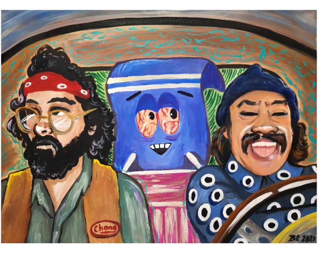 Smoking Characters Hispanic Duo Classic Cholo Hippie With Towel High ...