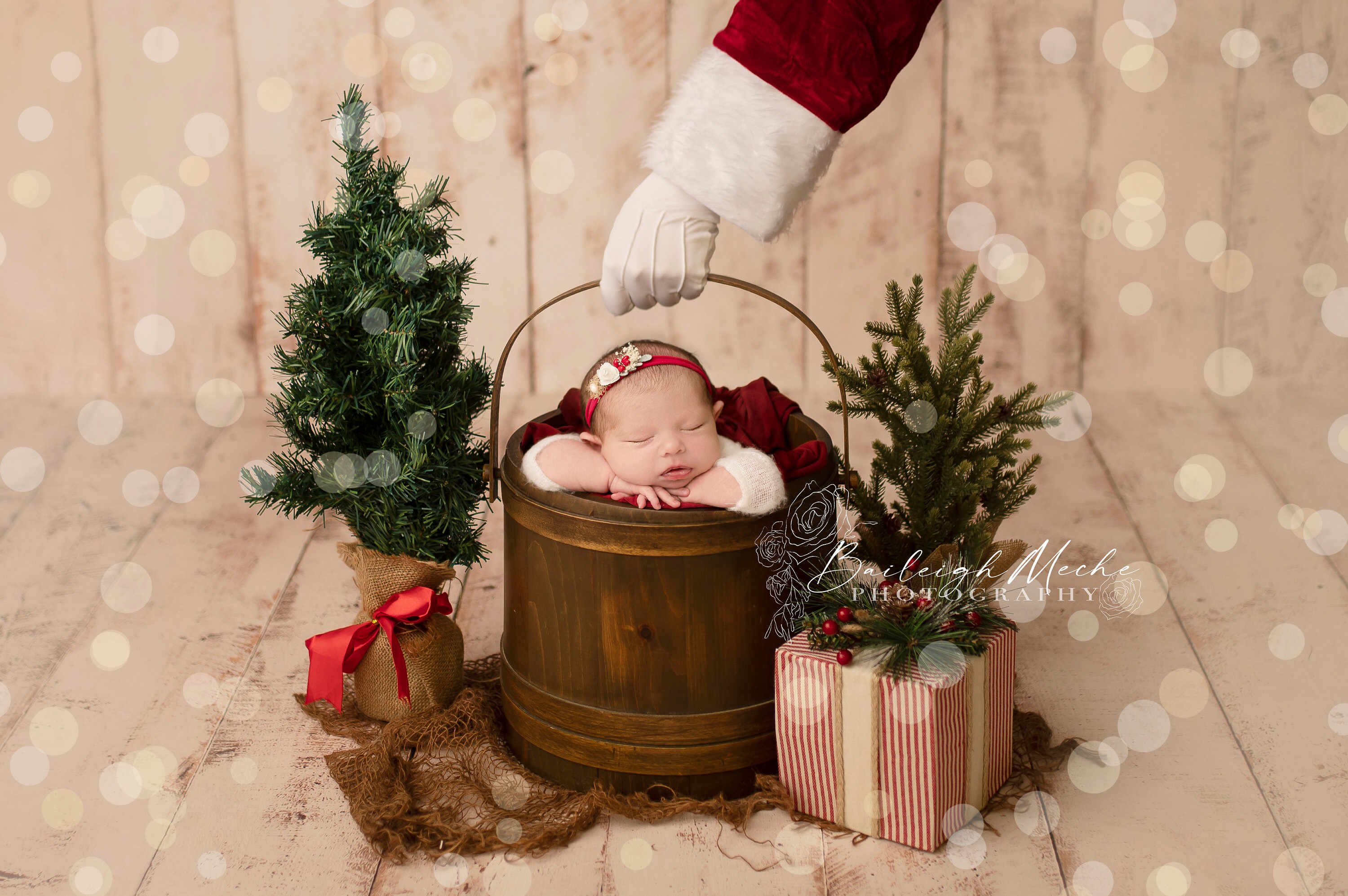Santa Newborn Bucket Pose - Etsy