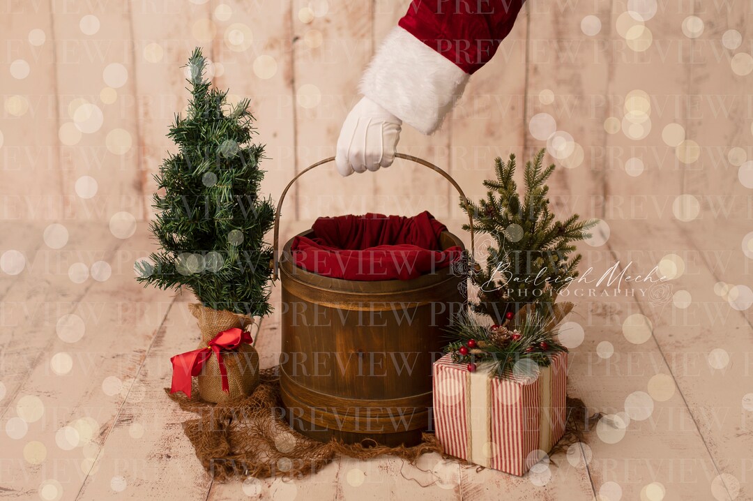 Santa Newborn Bucket Pose - Etsy