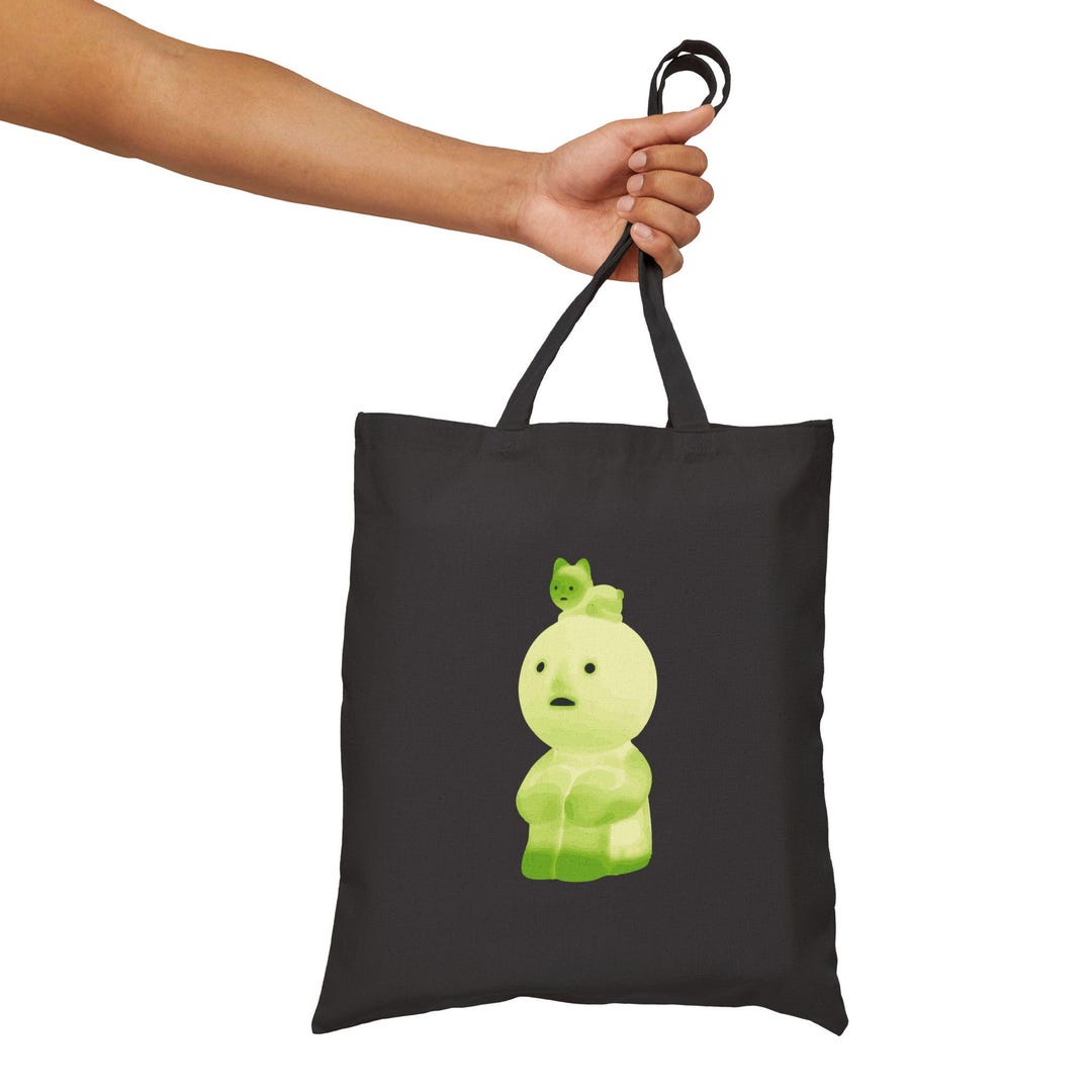 Smiski and Cat Tote Bag, Cute Smiski Gift for Cat Lovers, Kawaii ...