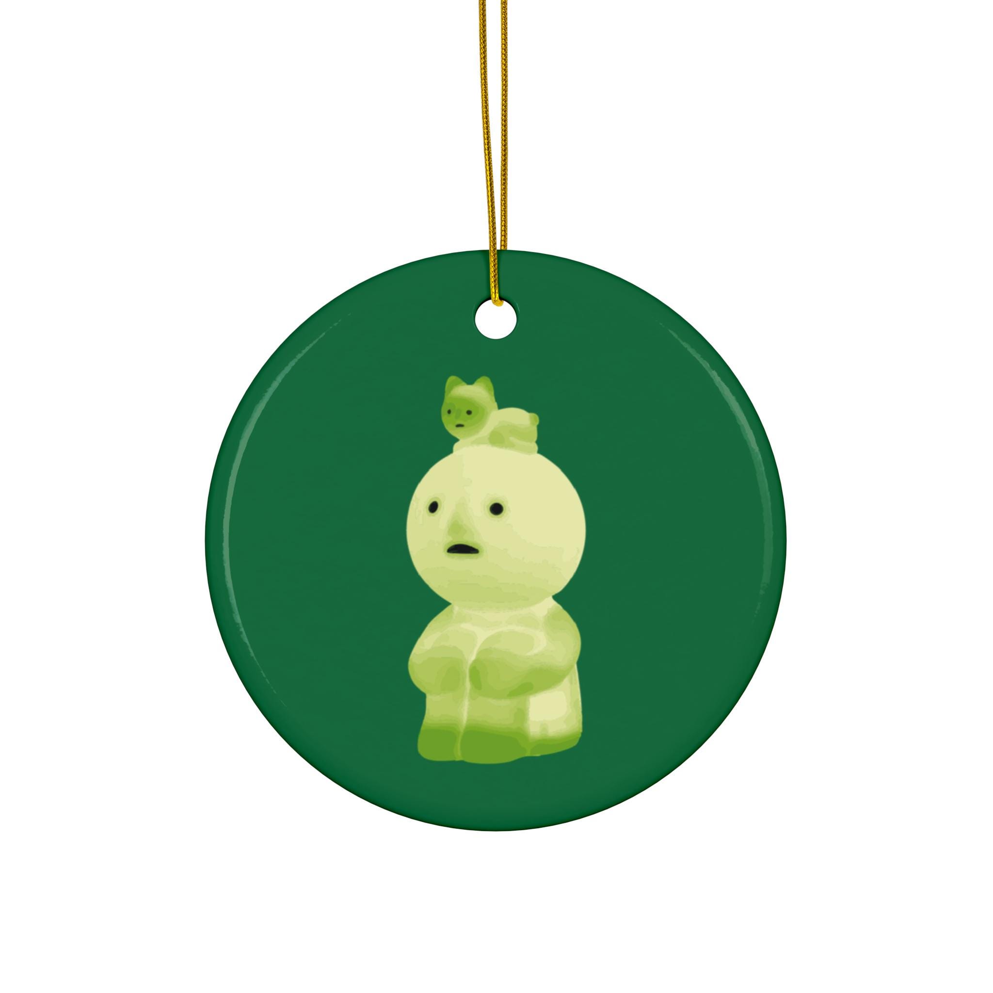 Smiski Gift, Smiski With Cat on Head Christmas Ornament, Cute Holiday ...