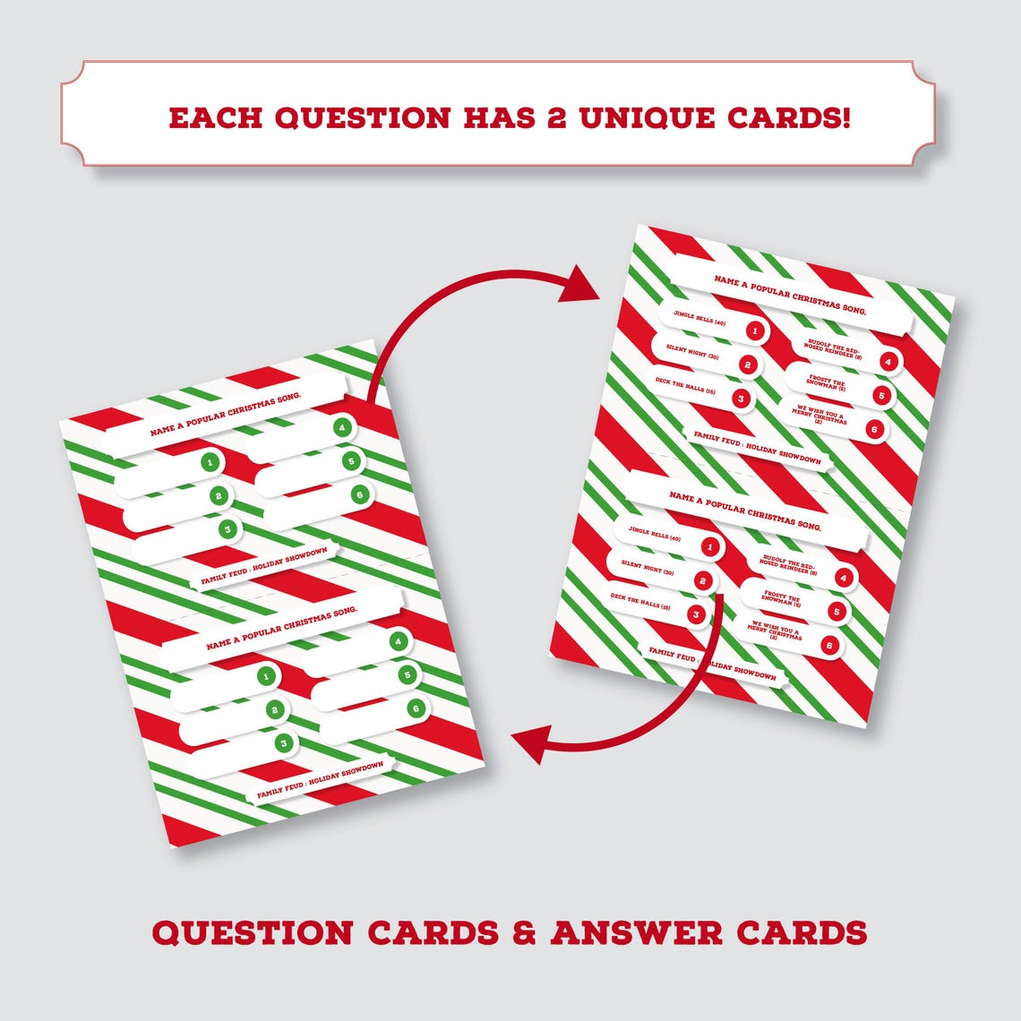 Christmas Family Feud Game, Christmas Party Game, Printable Christmas ...