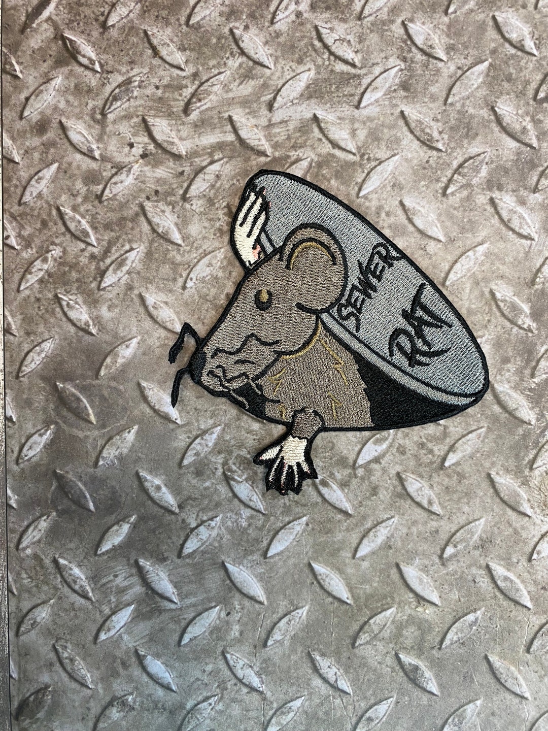 3” Sewer Rat Iron on Patch for Battle Jacket Punk Occult Crust Punk for ...