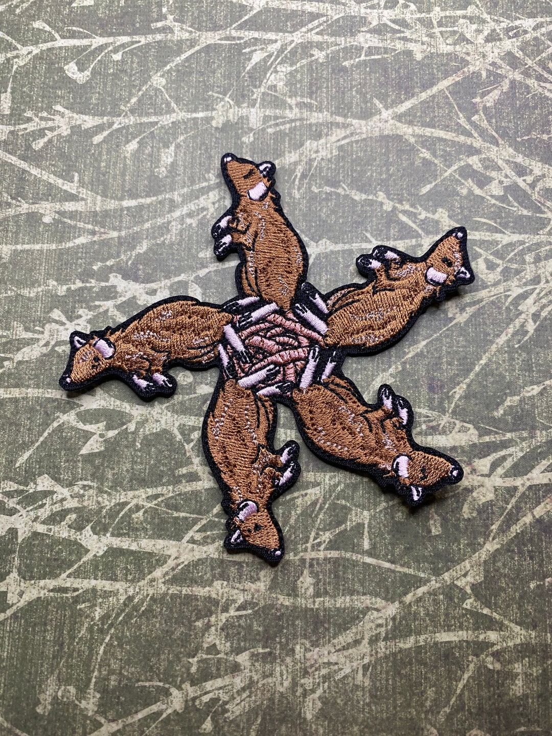 4” Rat King Embroidered Iron on Patch for Denim Battle Jacket Crust Punk Rat Patch for Goth Gift ...