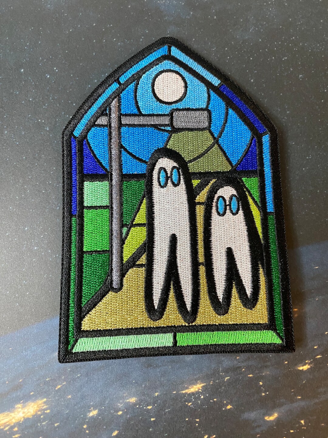 5” Fresno Nightcrawlers Stained Glass Iron on Patch Cryptid Embroidery ...