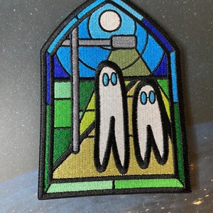 5” Fresno Nightcrawlers Stained Glass Iron on Patch Cryptid Embroidery ...