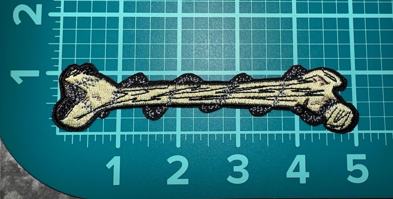 5” Bone With Barbed Wire Iron on Patch for Denim Jacket Punk Battle ...