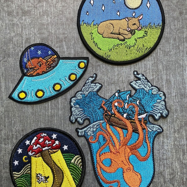 Funny Iron on Patch Bundle - Etsy