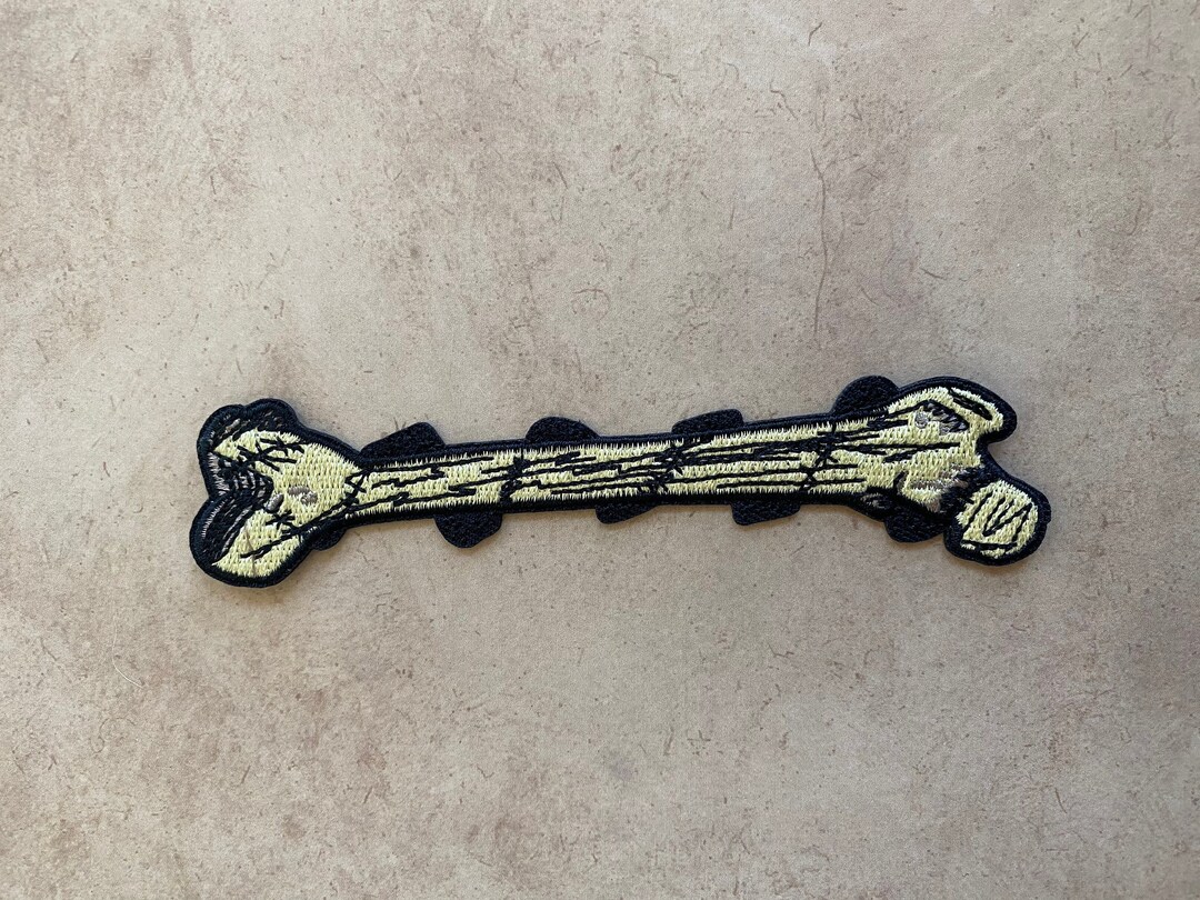5 Bone With Barbed Wire Iron on Patch for Denim Jacket Punk Battle ...