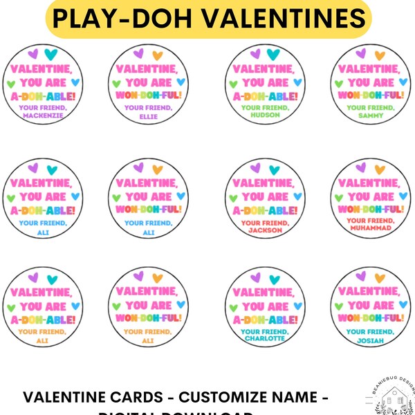 Play Doh Valentine - Etsy