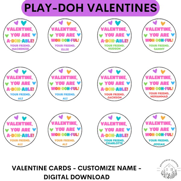 Play Doh Valentine - Etsy