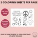 Custom Groovy Coloring Pages Party Favors Printable, Retro Birthday ...