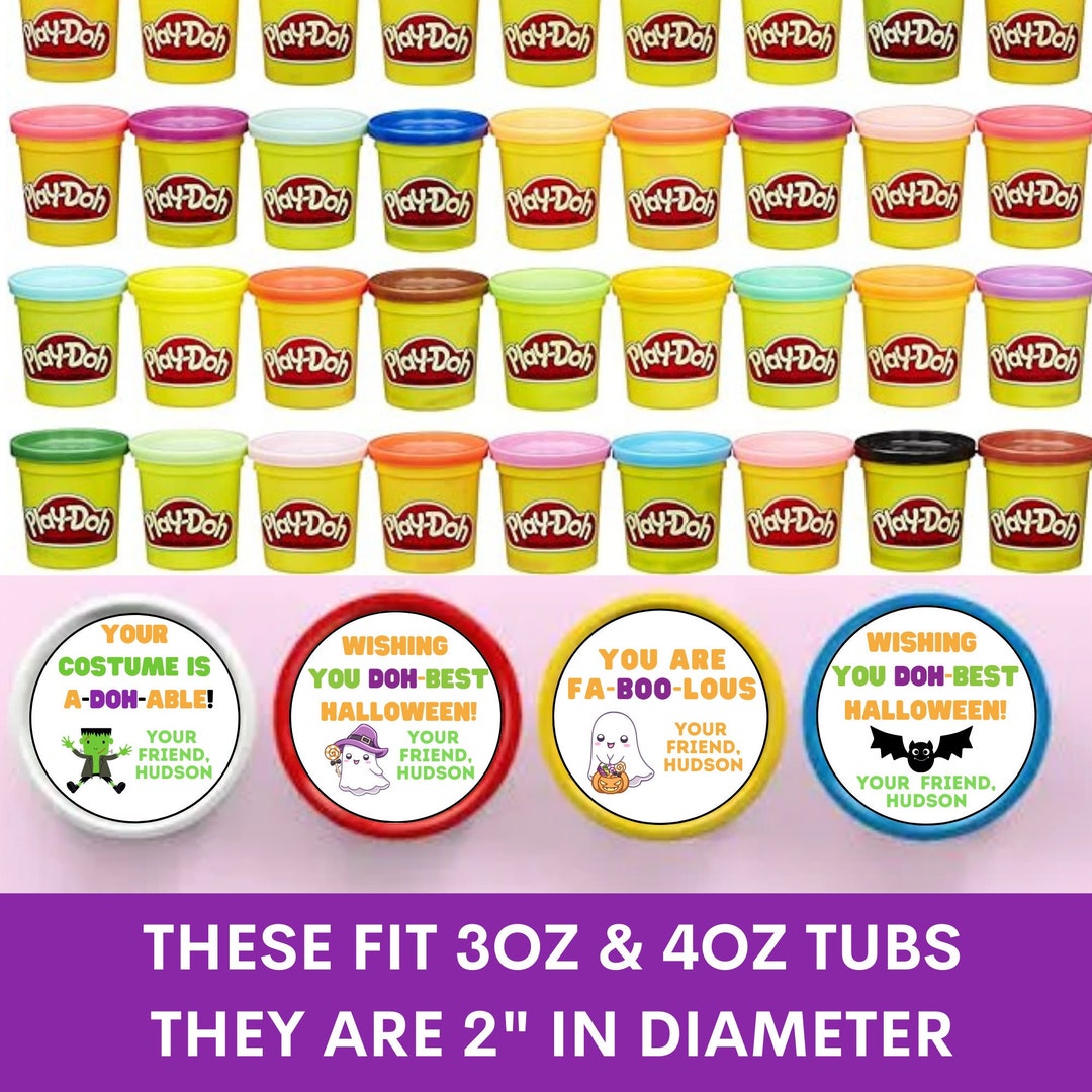 Play-doh Halloween Labels, Customized, Printable Gift Tag, Kids ...