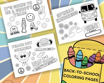Kids Groovy Coloring Sheet Printable Happy Groovy Disco - Etsy