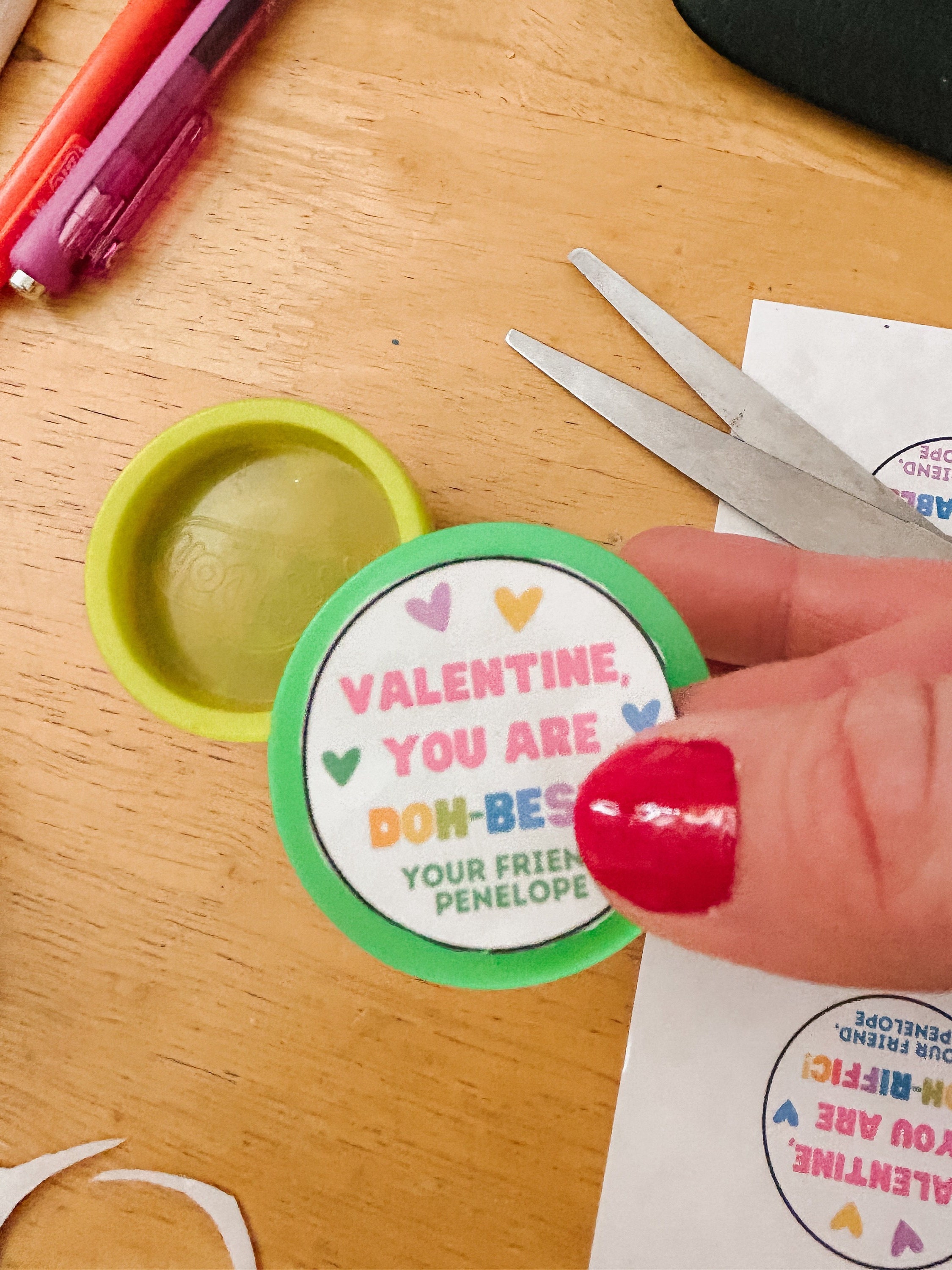 Play-doh Valentine's Day Card, Printable Gift Tag, Kids Classroom ...