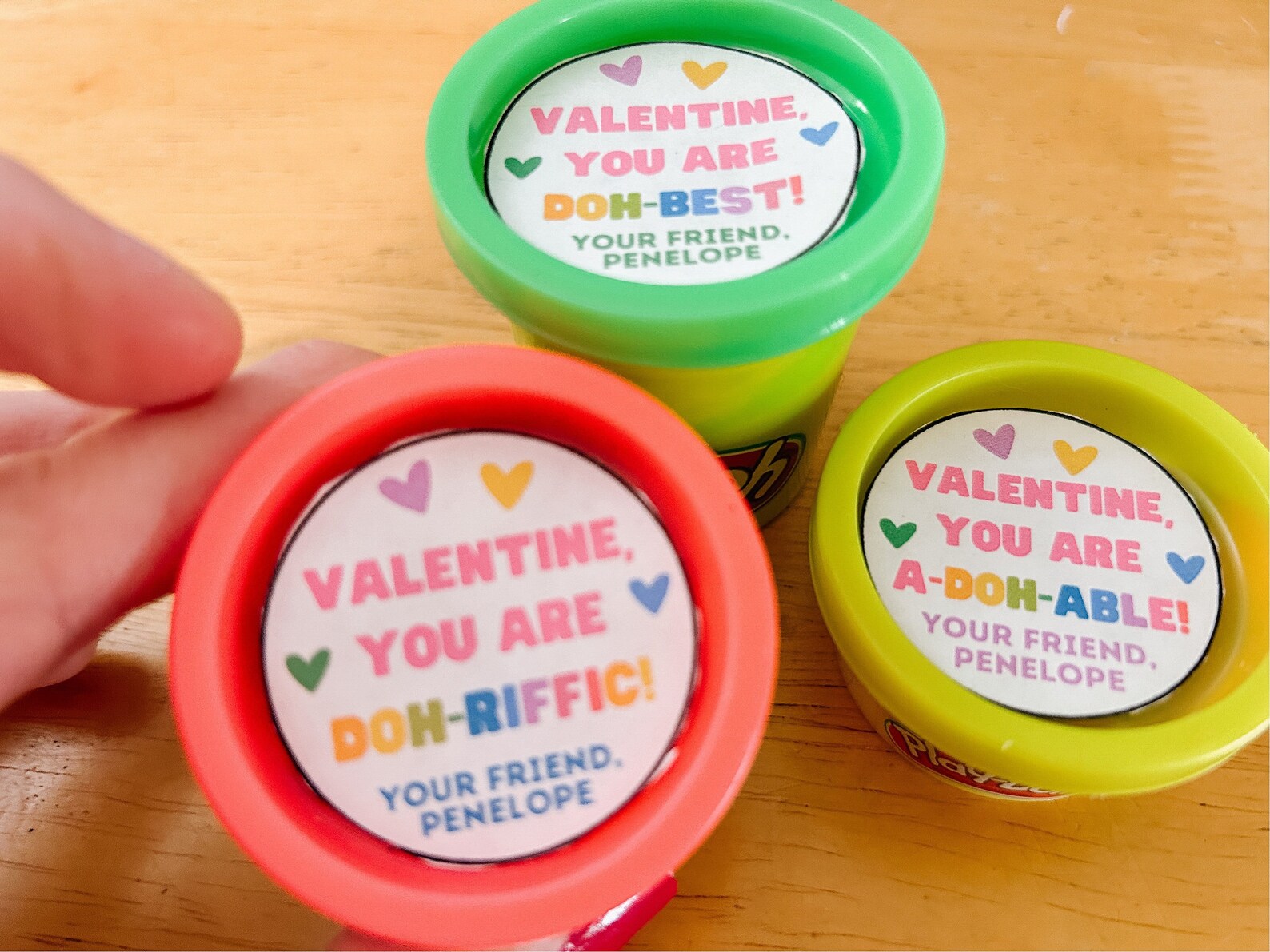 Play-doh Valentine's Day Card, Printable Gift Tag, Kids Classroom ...