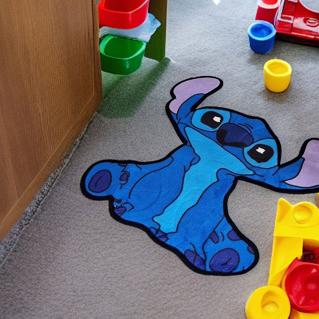 Cute Stitch Room Mat Lilo & Stitch Animal Plush Rug Custom - Etsy