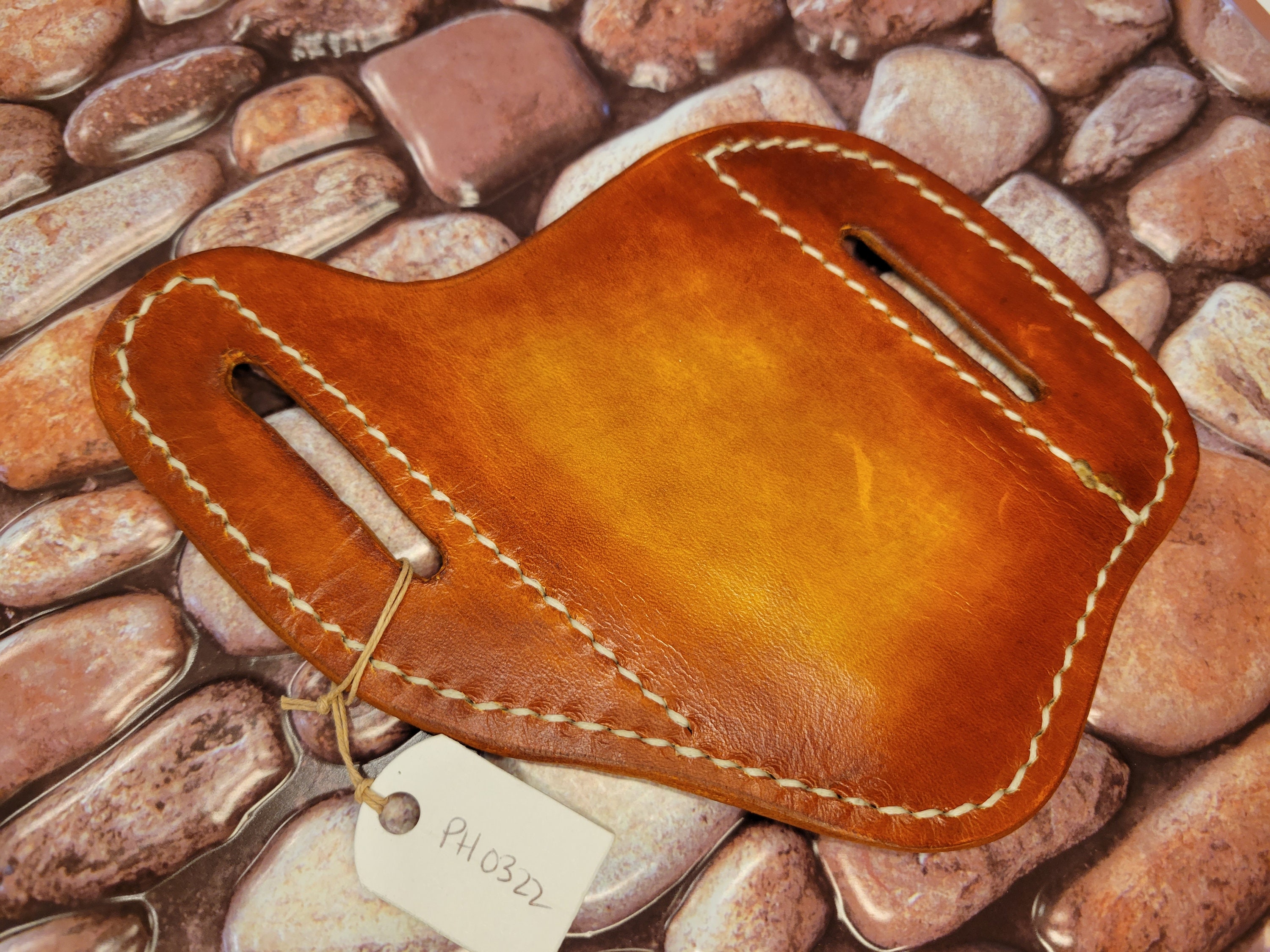 Brown Genuine Leather Pancake Holster for Medium to Large Sized Knife ...