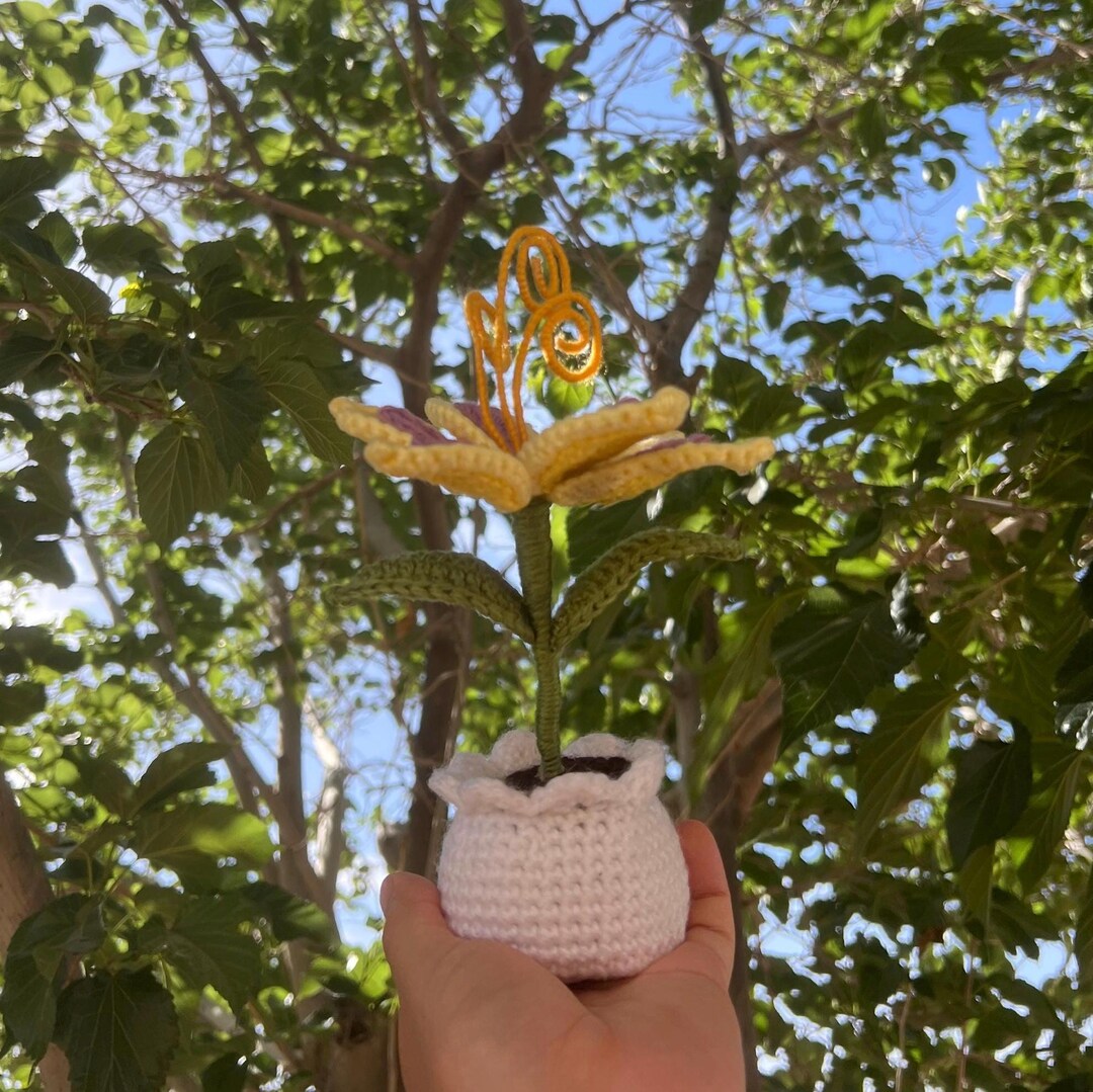 Crochet Potted Sundrop Flower | Tangled Movie | Crochet Potted Plant ...