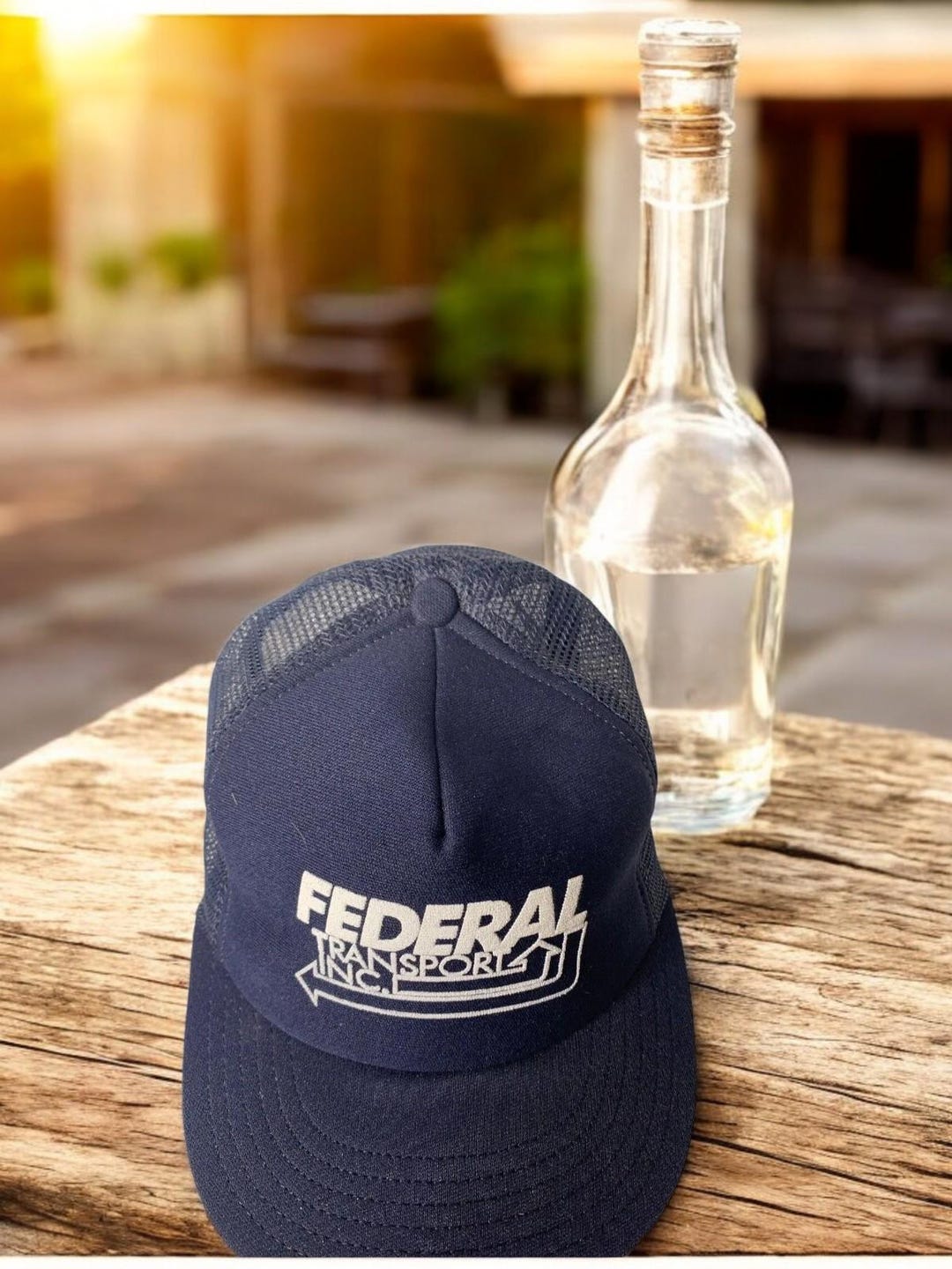 Vintage Federal Transport Inc Truckers Blue Mesh Adjustable Snapback ...