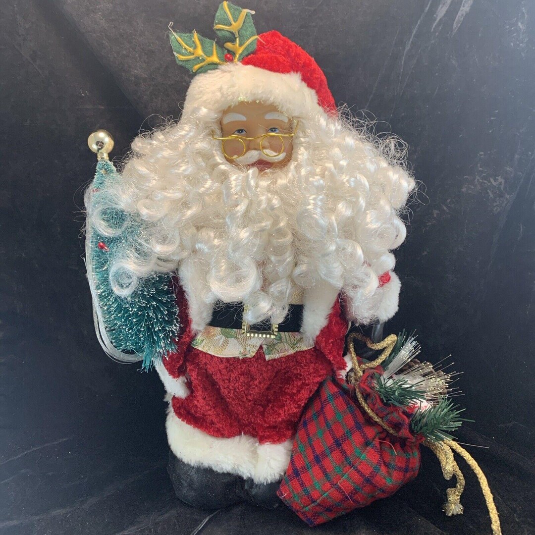 Vintage Light up Fiber Optic Color Changing Santa Claus Holiday ...