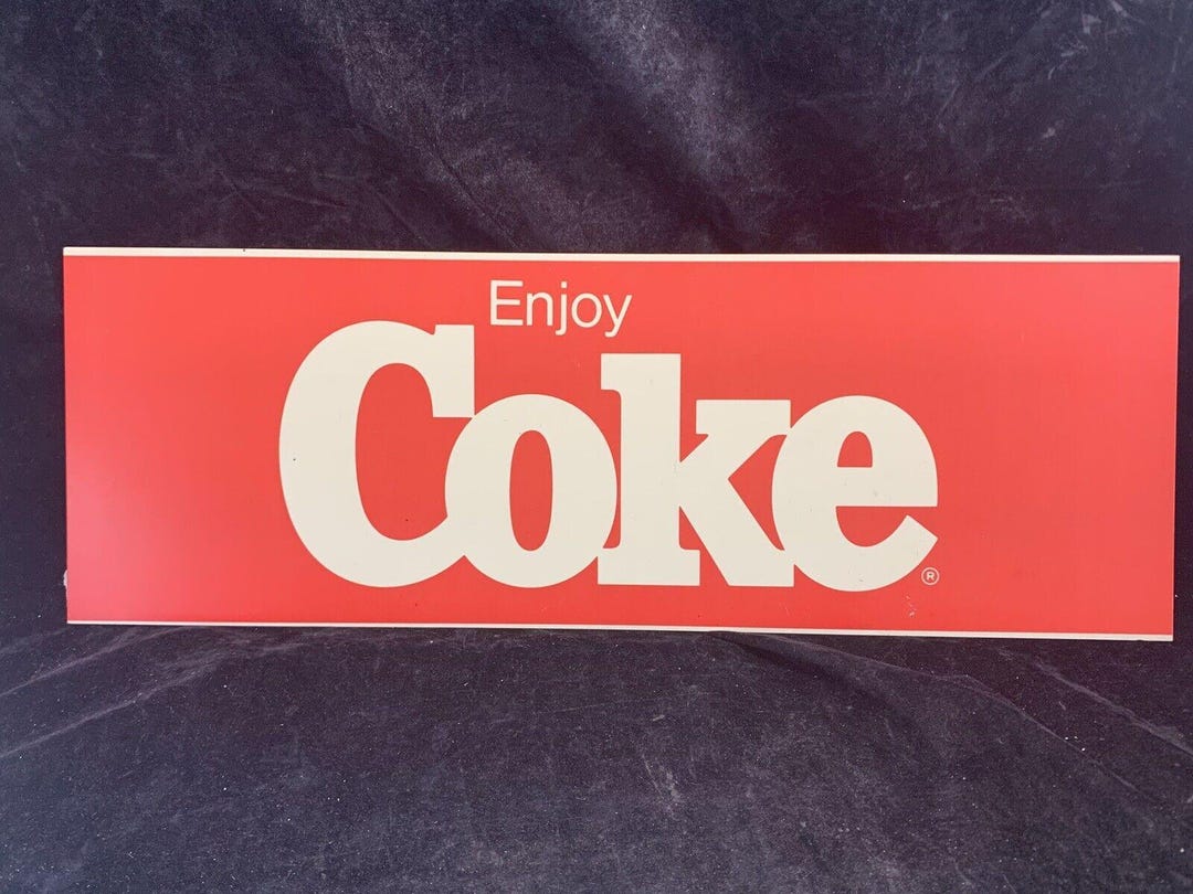 Vintage Coca-cola Enjoy Coke Acrylic Panel Collectible Soda Advertising ...