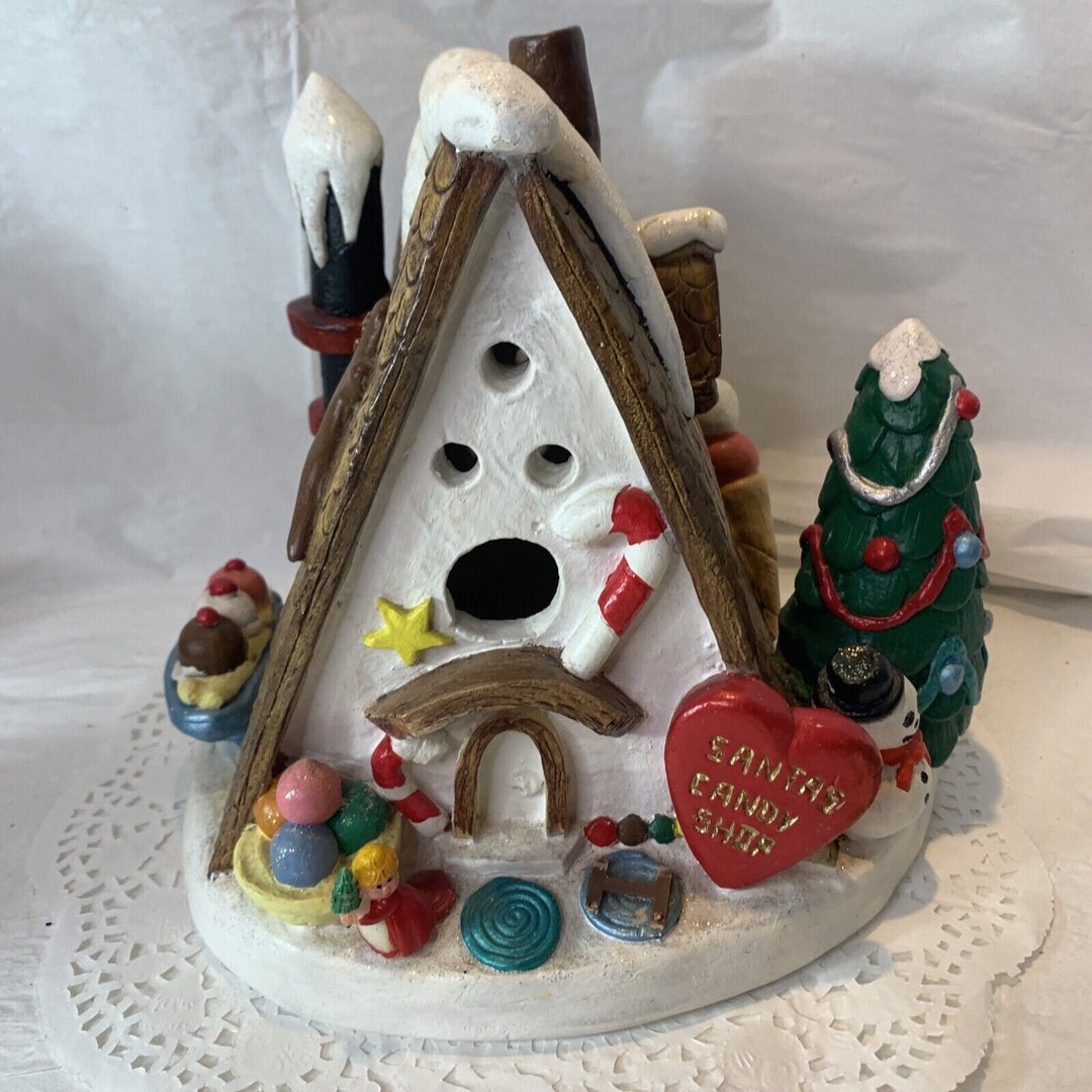 Vintage Apsit Bros Santa's Candy Shop Chalkware Christmas - Etsy