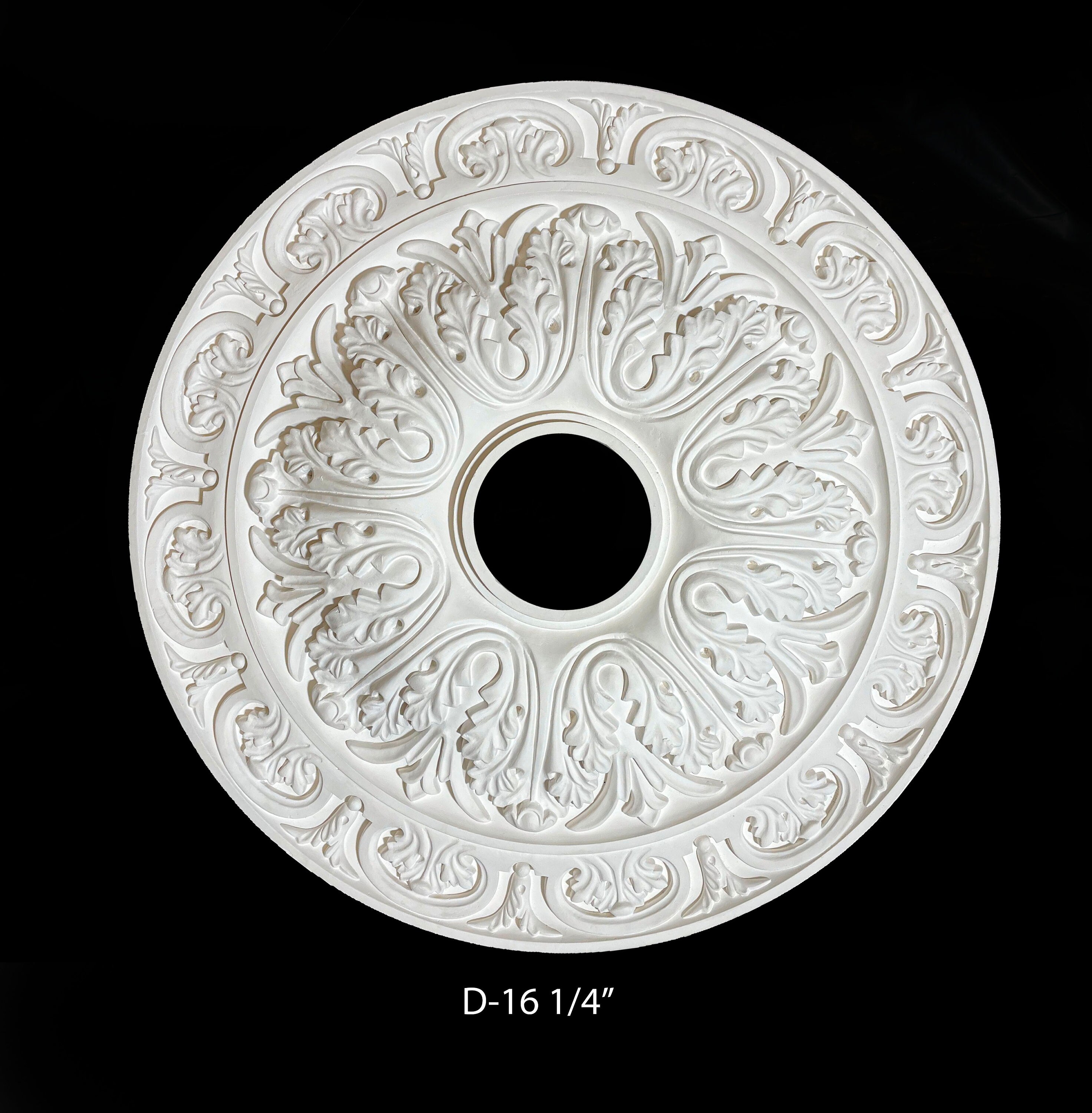 Plaster Ceiling Medallion 16 1/4 Inch Diameter Architectural ...