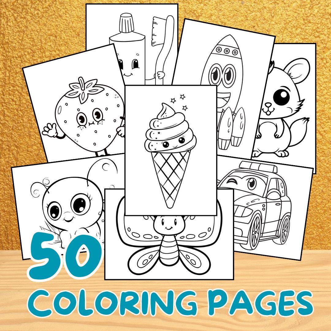 50 Printable Summer Coloring Pages for Kids Toddlers Preschoolers ...