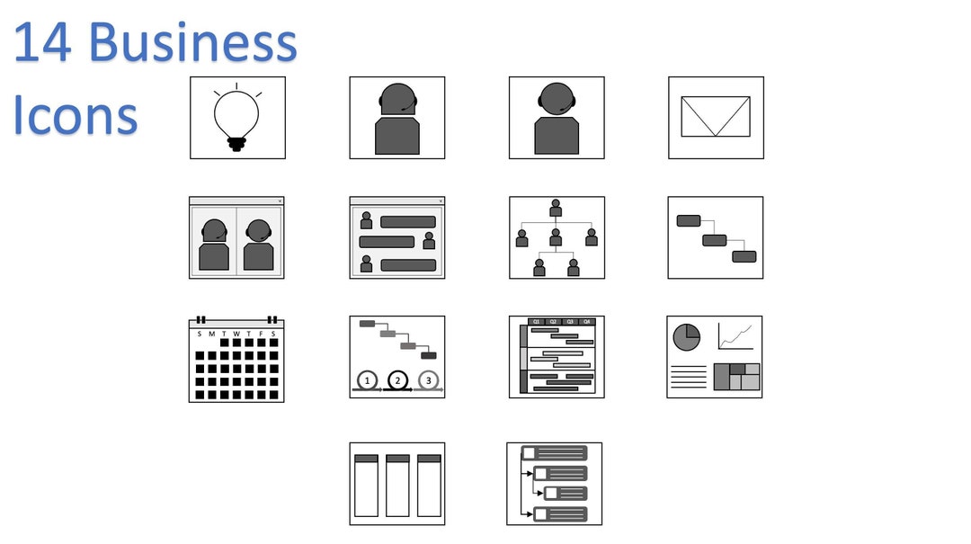 Powerpoint Business Icons - Etsy