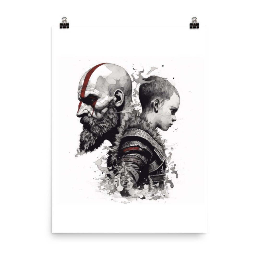 Kratos & Atreus - A Father's Legacy (ink Series Poster) - Etsy
