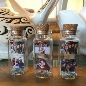 Customized Photo in a Mini Glass Bottle Keychain - Etsy