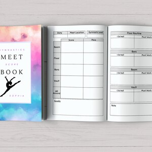 Custom Name Gymnastics Meet Score Book: Pink Gymnastics Journal - Etsy
