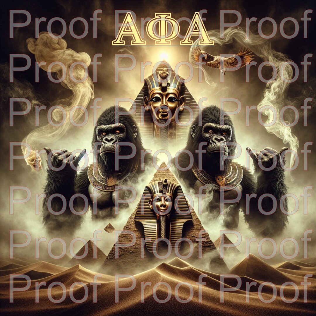 Alpha Phi Alpha Gorilla King PNG. JPEG - Etsy