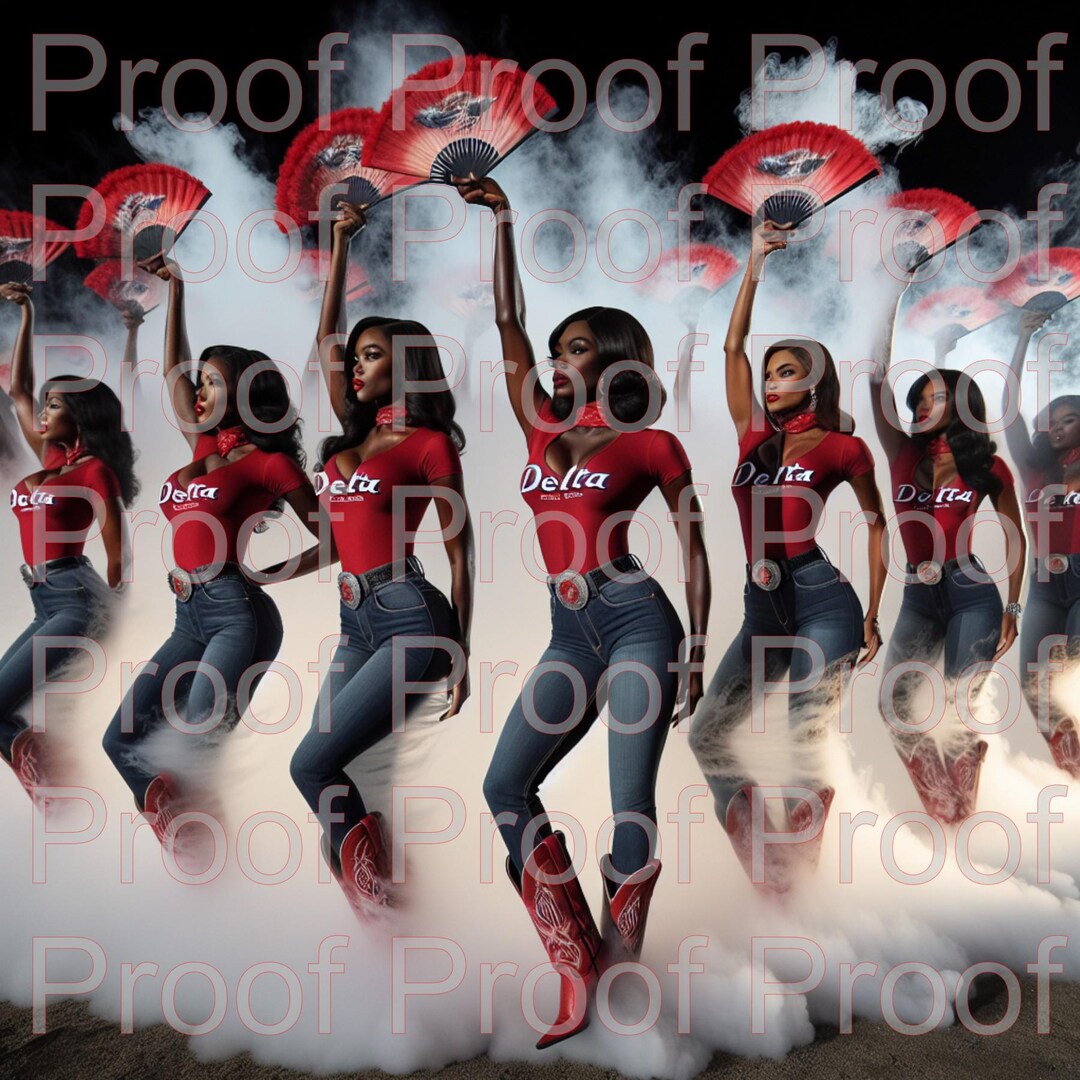 Delta Sigma Theta Boots on the G R O U N D PNG. JPEG - Etsy