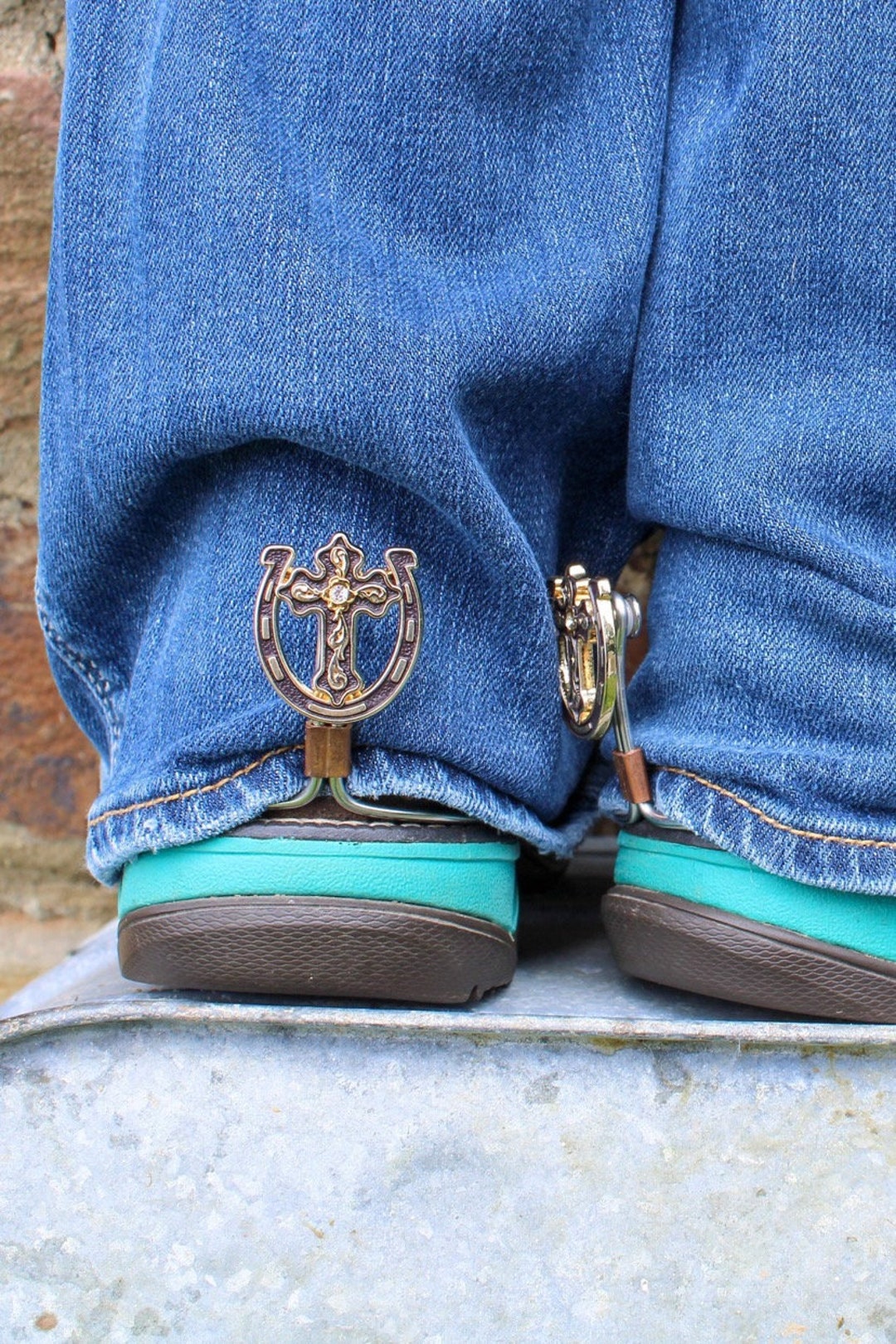 Sphers Pant Leg Savers With Horseshoe Conchos - Etsy