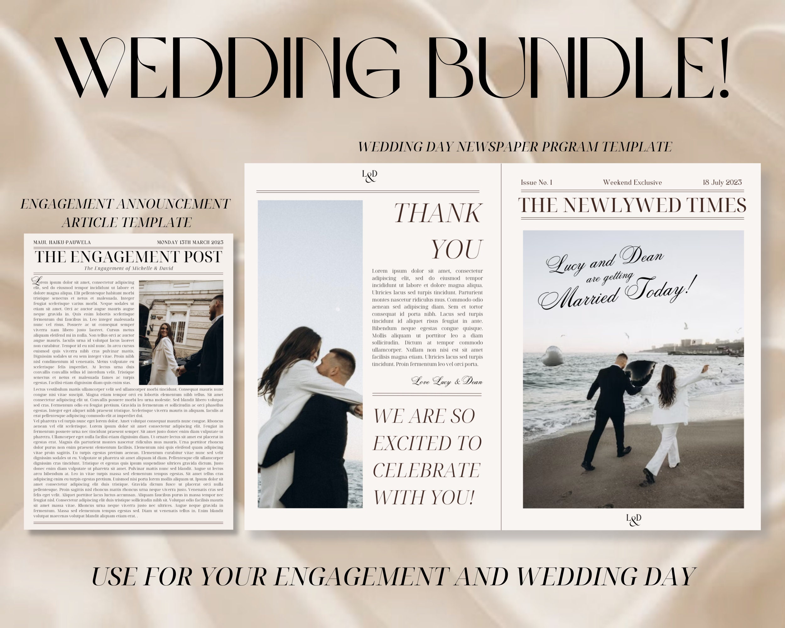 Engagement Newspaper Article How Fun Is This Newspaper Wedding